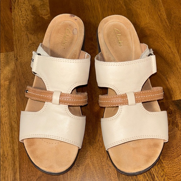 Clarks | Shoes | Clarks Tuleah Jane Womens Tan And Cream Sandals | Poshmark